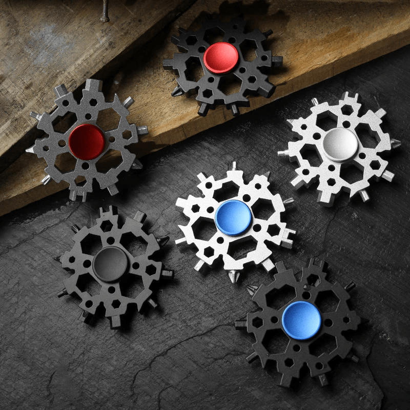 22-in-1 Snowflake Multi-Tool With Fidget Spinner