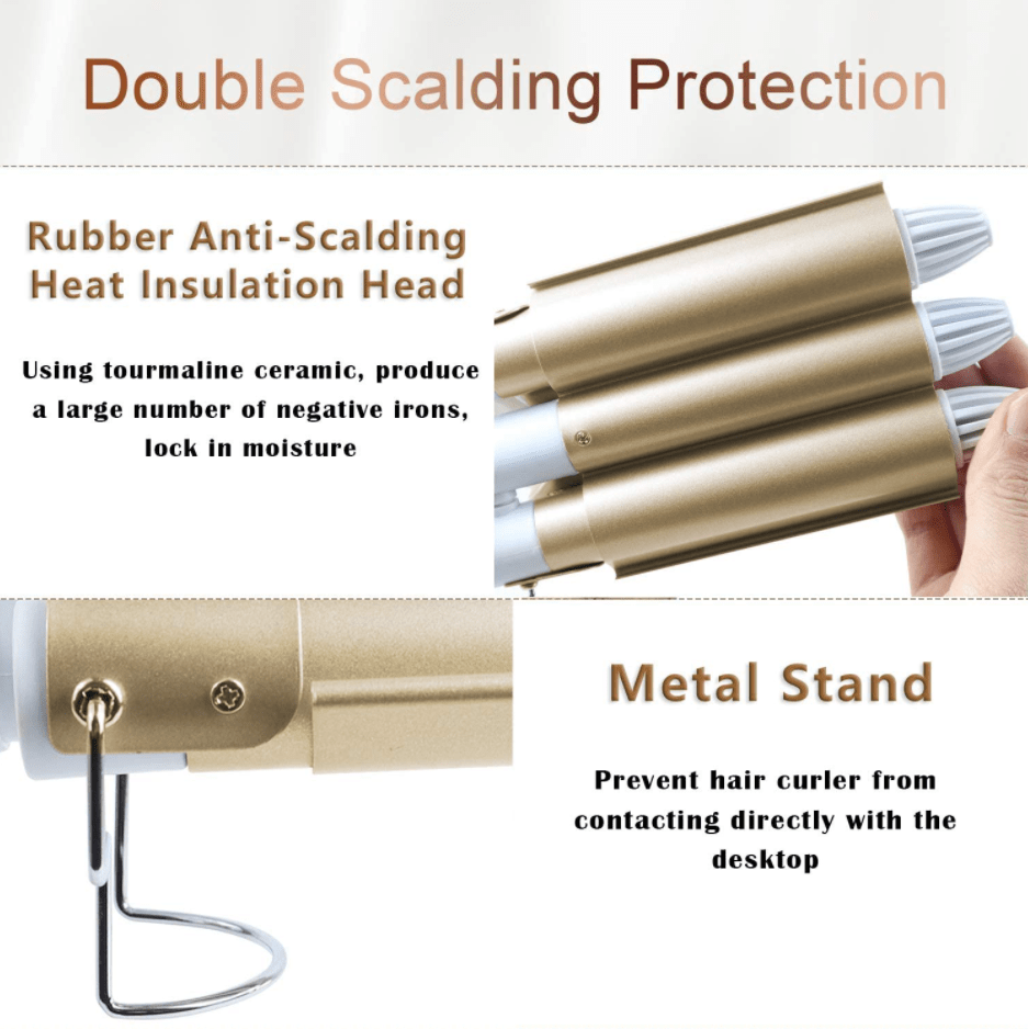 3 Barrel Waver Curling Iron - Automatic Triple Hair Wave Curler