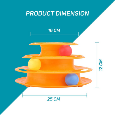 3 Levels Cat Toy Roller
