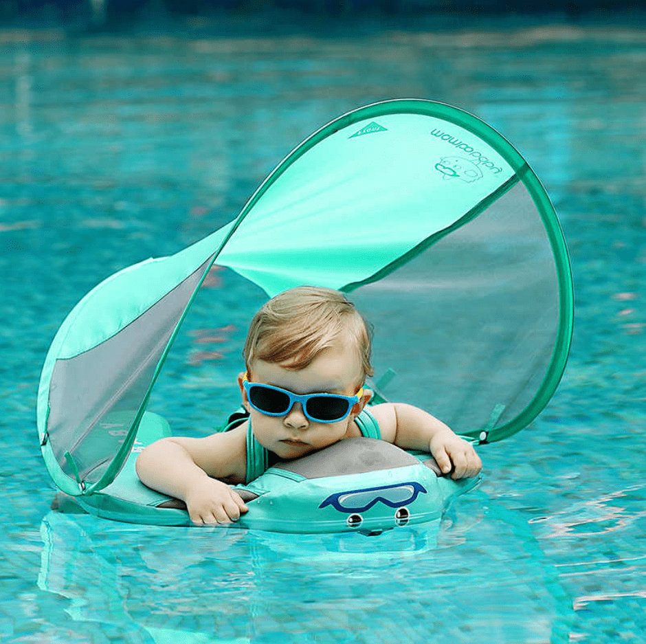 Baby Float With Canopy - Infant Pool Float - Smart Swim Ring Trainer